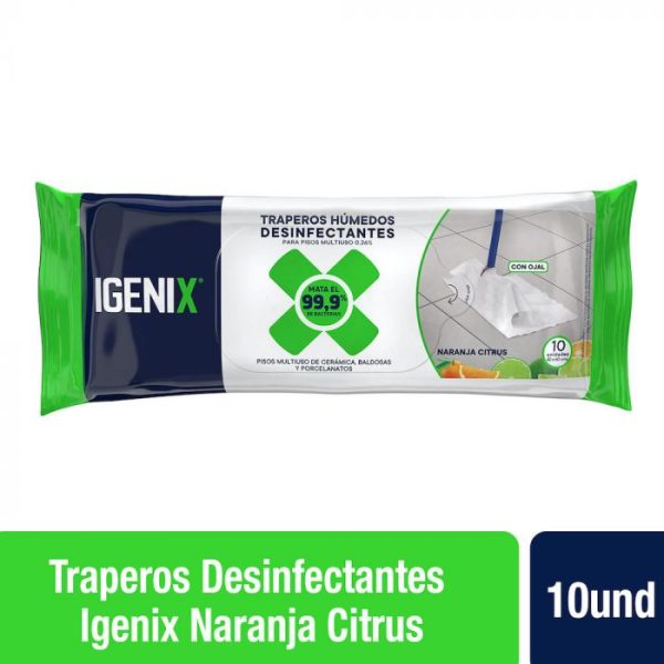 Traperos Pisos Desinfectante Igenix Naranja Citrus 10u – Higiesol